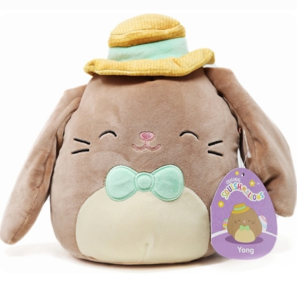 Squishmallows | Toys | Yong Chocolate Bunny W Top Hat Bowtie Easter 224 Original Squishmallow ...
